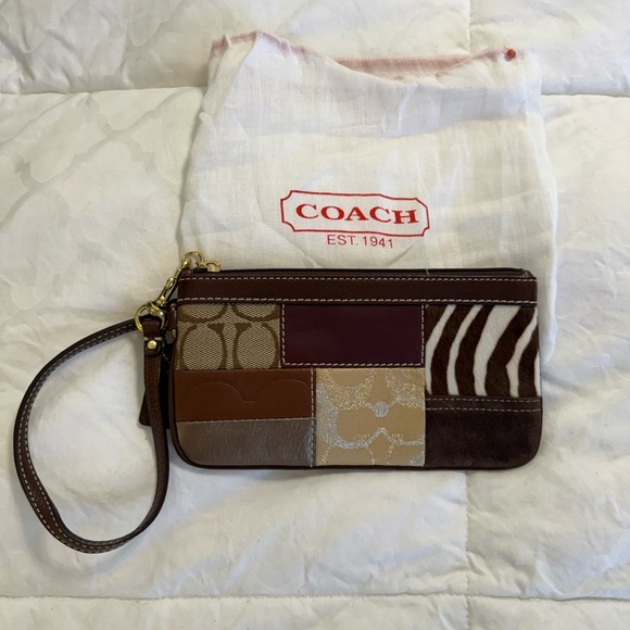 Coach | Bags | Coach Patchwork Wristlet | Poshmark